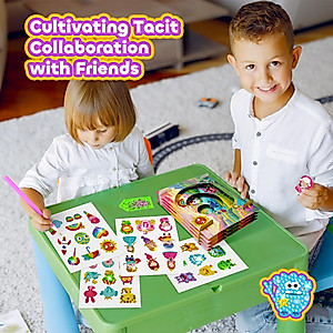 Diamond Art Painting Stickers Kits, 56 PCS 5D DIY Diamond Art Stickers for Beginners, Cute Animals, Princesses, Unicorns Gem Stickers Crafts for Kids, Gift for Girls (with 3D Background Display Card)