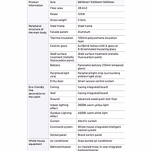 Modern, Portable Living: Prefabricated Mobile Capsule House/Hotel, 30x10.5x10Ft, 315 Sqft. Withstands high Winds, Offers on-The-go Convenience, Full Bathroom Included.