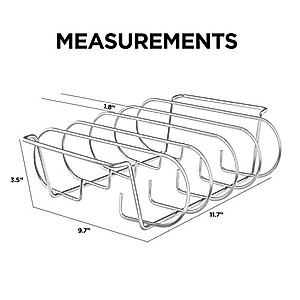 LINELAX Rib Rack, Stainless Steel Roasting Stand, Holds 4 Ribs for Grilling Barbecuing & Smoking - BBQ Rib Rack for Gas Smoker or Charcoal Grill