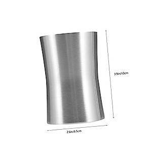 ABOOFAN Stainless Steel Bathroom Mug Modern Design Multi Functional Travel Tumbler for Rinsing Creative Waist Design for Couples and Daily Use and Stylish Bathroom