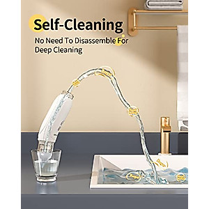 Nasal Aspirator for Baby, MOMYMUST Electric Baby Nose Cleaner with Self-Cleaning Function, Baby Nasal Aspirator with 3 Levels of Suction, Music and Light, 2 Nose-Tips, 60 Days Use Time