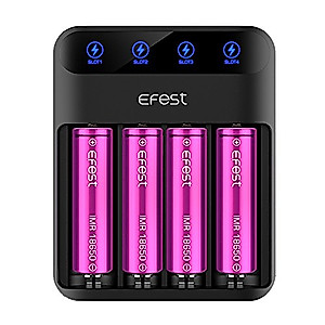 Efest LUSH Q4 Intelligent LED Battery Charger for 20700 / 18650 / 26650 / 26500 / 18500 / 18350 / 17340 / 16340 / 14500 / 10440