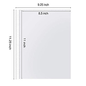 Sheet Protectors, HERKKA 500 Pack Heavy Duty Page Protectors Holds 8.5 x 11 inch Sheets, 9.25 x 11.25 inch Top Loading, Clear, Reinforced 11-Hole Fit for 3 Ring Binder