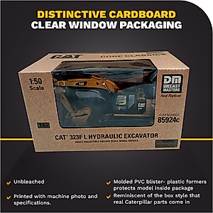 Diecast Masters Caterpillar 323F L Hydraulic Excavator, Core Classics Series Cat Trucks & Construction Equipment | 1:50 Scale Collectible | 85924C