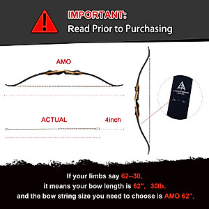 D97 Bow String Replacement for Traditional Longbow and Recurve Bow Bowstring by Lightning (Khaki, AMO 60")