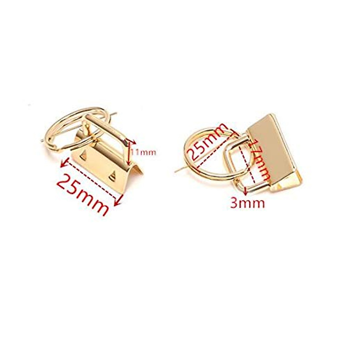 F-BBKO 42Sets 1" Key Fob Hardware - 3 Colors 1" Key Fob Key-chain Perfect with 1Pcs Key Fob Glass Running Pliers for Key Fob Wristlets Install