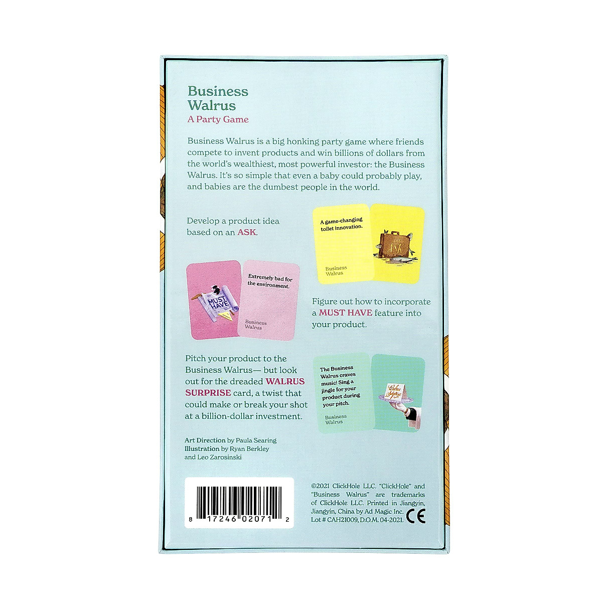 Cards Against Humanity Presents Business Walrus: A Party Game by ClickHole • Pitch Crazy Startup Ideas