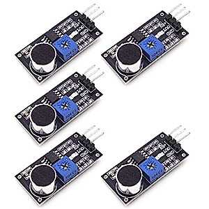 ANMBEST 5PCS Microphone Sensor Module LM393 High Sensitivity Sound Detection Board for Arduino RPi AVR PIC (Upgraded Version)