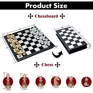 Youdepot Magnetic Chess Set - Portable, Foldable, and Travel-Ready Board Game for Kids and Adults (9.84 Inches)