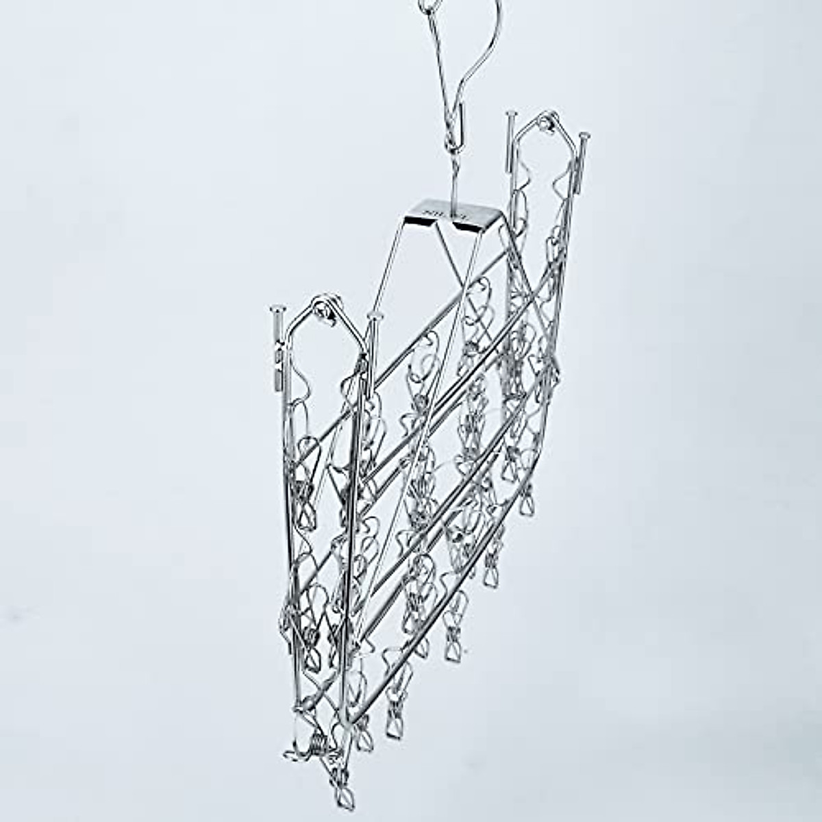 NILWL Clothes Drying Rack for Laundry,Metal Clothes Racks for Hanging Clothes,Laundry Drying Rack for Underwear,Bra,Baby Clothes,Glove,Clothes Drying Rack Folding Indoor,Sock Hanger with 30 Clips