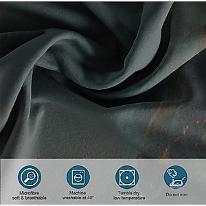 RIVINE Frederic Edwin Church Style Duvet Cover 3 Pieces Aurora Borealis Tablosu Soft Breathable Bedroom Bedding Set with 2 Pillow Shams Full