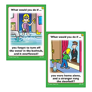 Super Duper Publications | What Would You Do at Home If… Fun Deck | Social Skills Flash Cards | Educational Learning Materials for Children