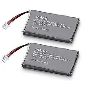 Replacement for Plantronics CS50/CS55 Headset Battery 65358-01 64327-01 64399-01 Compatible with Plantronics CS510 CS520 Savi W410 W420 W710 W720 Wireless Headset CS60, Pack of 2