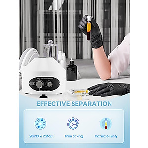 Mxmoonant Centrifuge Machine Benchtop Electric Centrifuges with Timer and Speed Control for Lab School Scientific Research 20mlX6 Rotors (110V US Plug) (800-1)