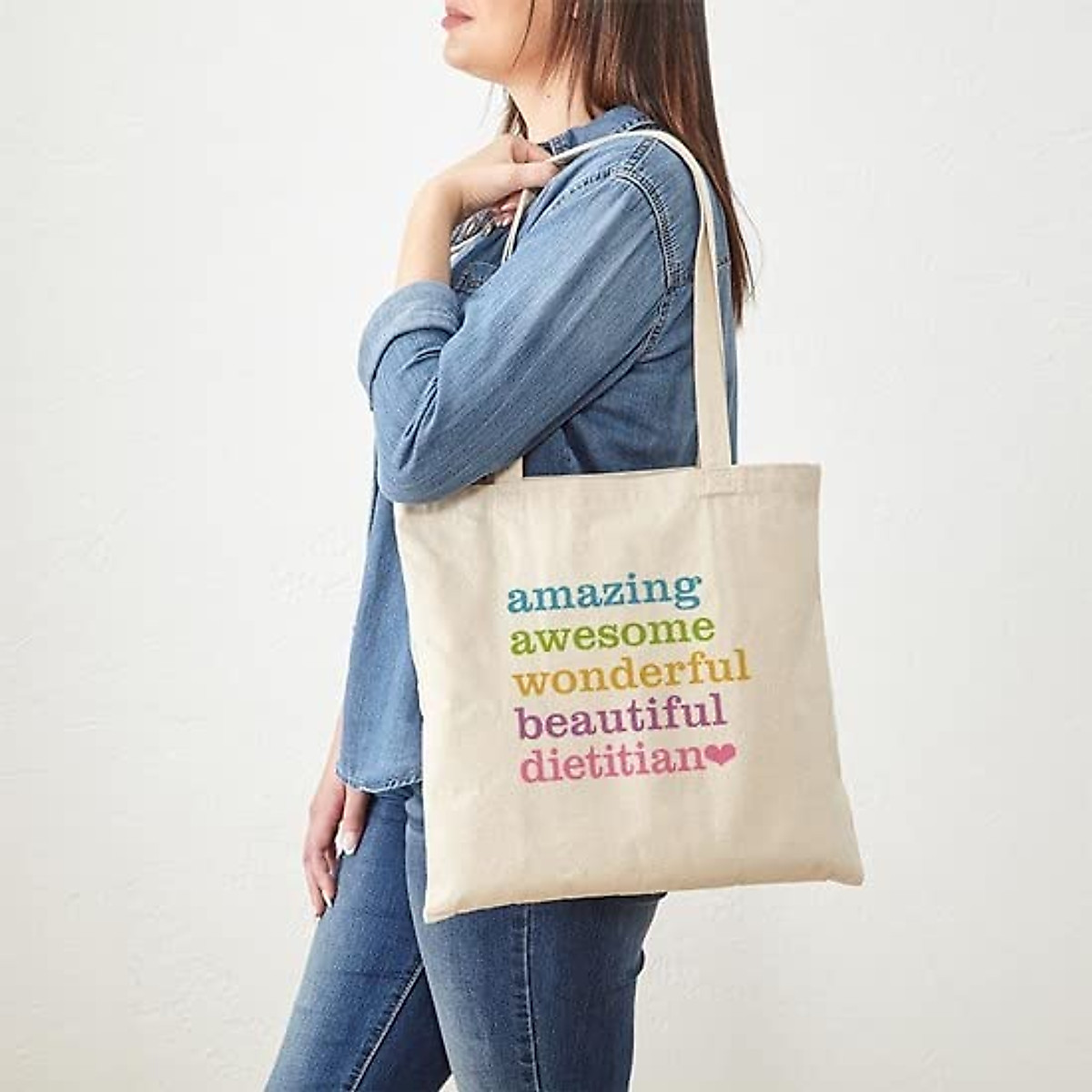 CafePress Amazing Awesome Wonderful Natural Canvas Tote Bag, Reusable Shopping Bag