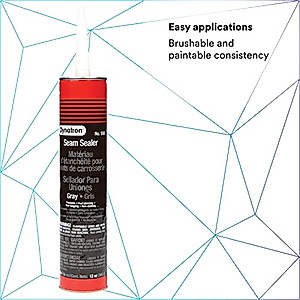 3M Dynatron Auto Seam Sealer Caulk, 550, Grey Color, Permanently Elastic, Fast-Skinning, Non-Staining, Non-Sagging, 12 oz