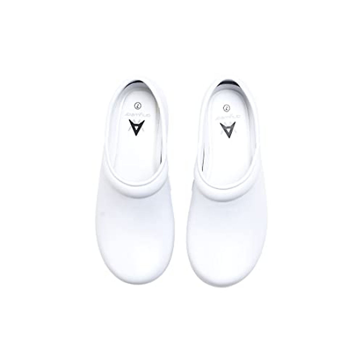 Anywear Guardian Angel Nursing Shoes Clogs for Women and Men, Antimicrobial Slip Resistant Shoes for Healthcare and Food Service, 8, White