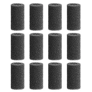 KINMINGZHU 12 Pieces Black Pre-Filter Sponge Foam Roll Accessories for Aquarium Fish Tank