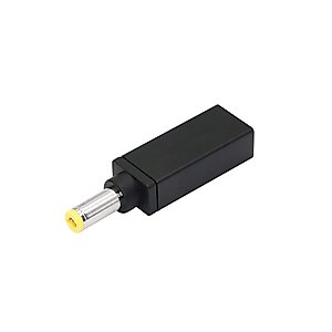 CERRXIAN 100W PD USB Type C Female Input to DC 5.5mm x 2.5mm Power Charging Adapter(5525a-Black)