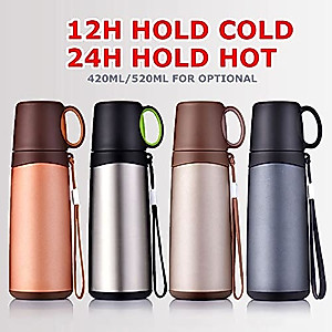 MMLLZEL Thermos Bottle Stainless Steel Vacuum Flask Travel Coffee Thermo Mug School Insulated Home Cup (Color : D)