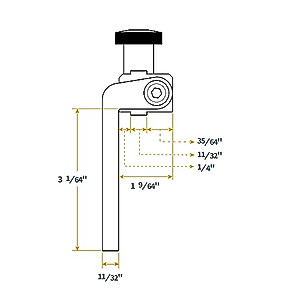 POWERTEC 71888 T-Track Knobs Kit and 3" Fence Flip Stop, with 1/4"-20 x 1-1/2" Hex Bolts & 1/4" Washers, T Track Kit, T Track Accessories for Woodworking Jigs and Fixtures