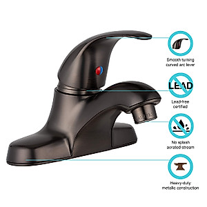 Dura Faucet DF-NML210-VB RV Single Lever Bathroom Faucet (Venetian Bronze)