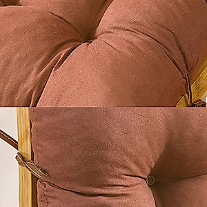 LUYAJYI Patio Lounger Cushion Indoor/Outdoor Lounger Cushion with Laces Recliner Bench Cushion for Non-Slip Garden Furniture, 19X63INCH Gray 19X63X3INCH