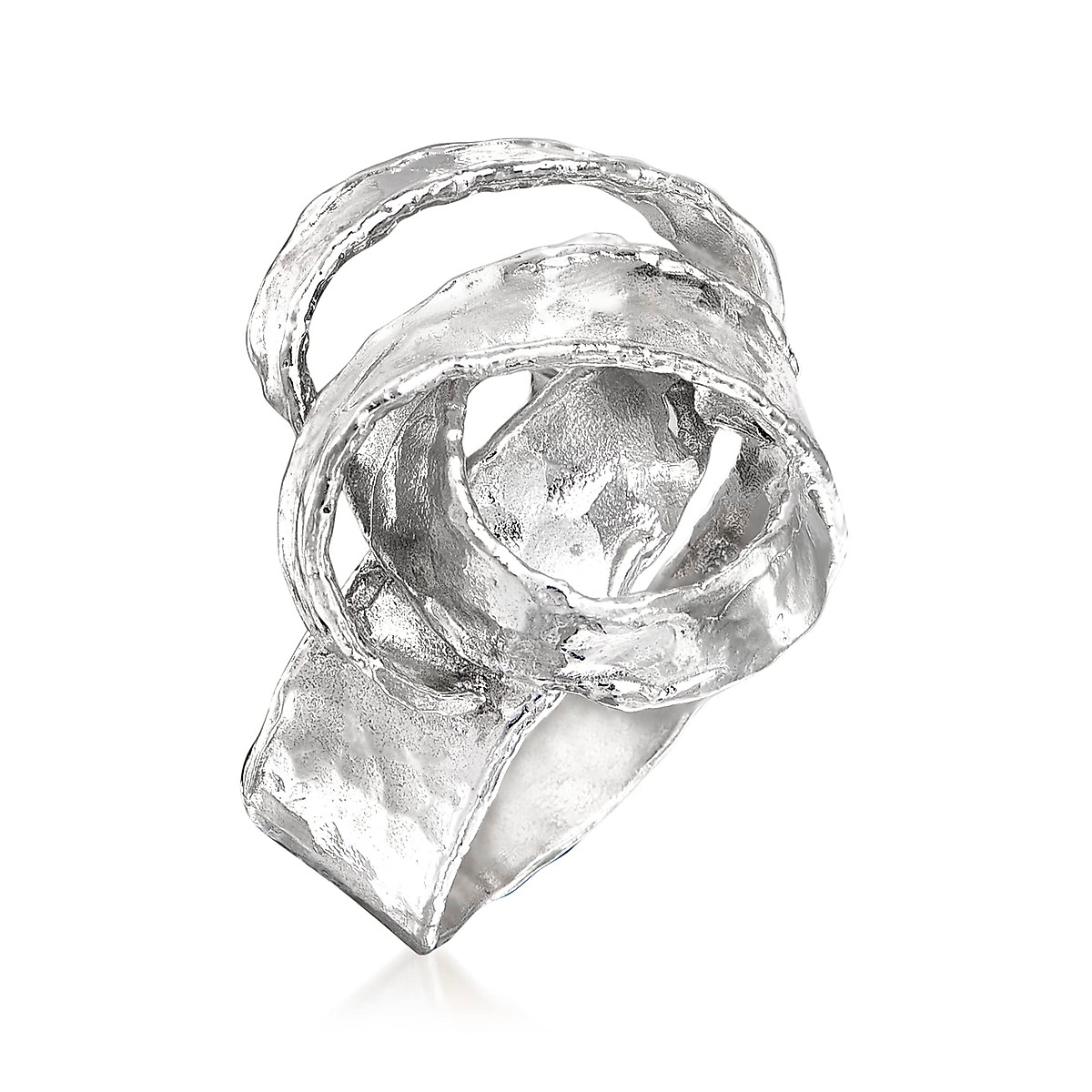 Ross-Simons Sterling Silver Hammered Knot Ring. Size 8