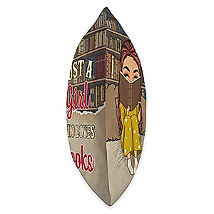 Reading Chibi Girl Just A Woman Who Loves Books Throw Pillow, 18x18, Multicolor