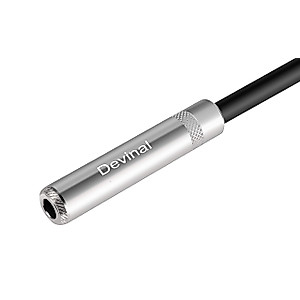 Devinal XLR Female to 1/4" Female calbe, 3 Pin XLR Female to 6.35mm Socket Audio Cord, XLR Jack to TS/TRS Quarter inch Adapter Connector Converter Metal Construction 1 feet (30 cm)