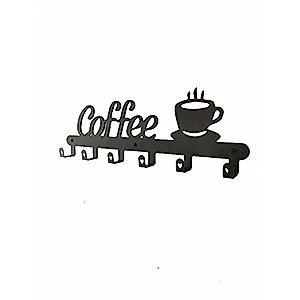 Luejnbogty Coffee Mug Holder Wall Mounted,Coffee Bar Decor Sign,Coffee Cup Rack Holds,Coffee Sign Mug Hanger,Coffee Mug Rack