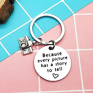 Photography Gifts for Women Men Camera Keychain Photography Lover Daughter Sister Friend Christmas Birthday Retirement Inspirational Gift for Photographer Photo Camera Lover Keyring