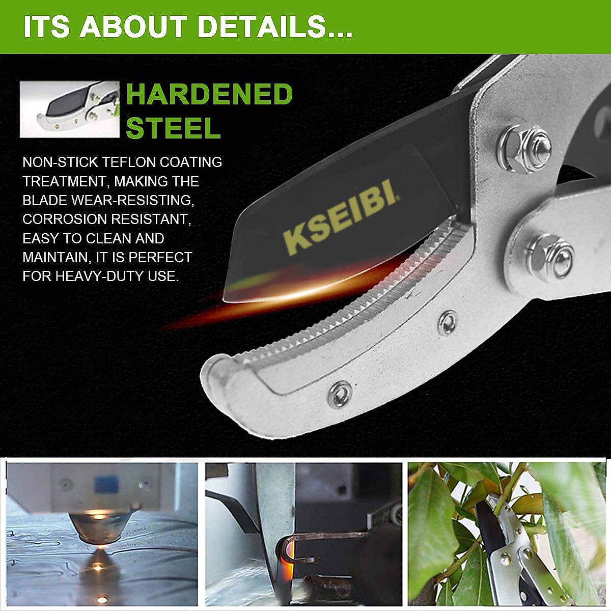 KSEIBI 252606 Anvil Lopper with Telescoping Aluminium Light-weight Handle, Tree Trimmer, Branch Cutter, Loppers, Pruning Shears, Garden Pruners Up to 2 Inch Cutting Capacity, 28 ~ 40 Inch