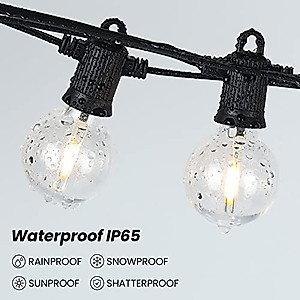 Zuske LED Outdoor String Lights, 240FT G40 Globe Patio Lights Commercial Grade Weatherproof Strand String with Shatterproof Plastic Bulbs, Hanging String Lighting for Gazebo Bistro Backyard Garden