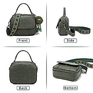 Love Deliver Crossbody Bags for Women Small Leather Purses for Ladies Shoulder Bag with Detachable Straps