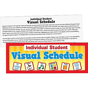 Individual Student Visual Schedule - 1 holder, 55 cards