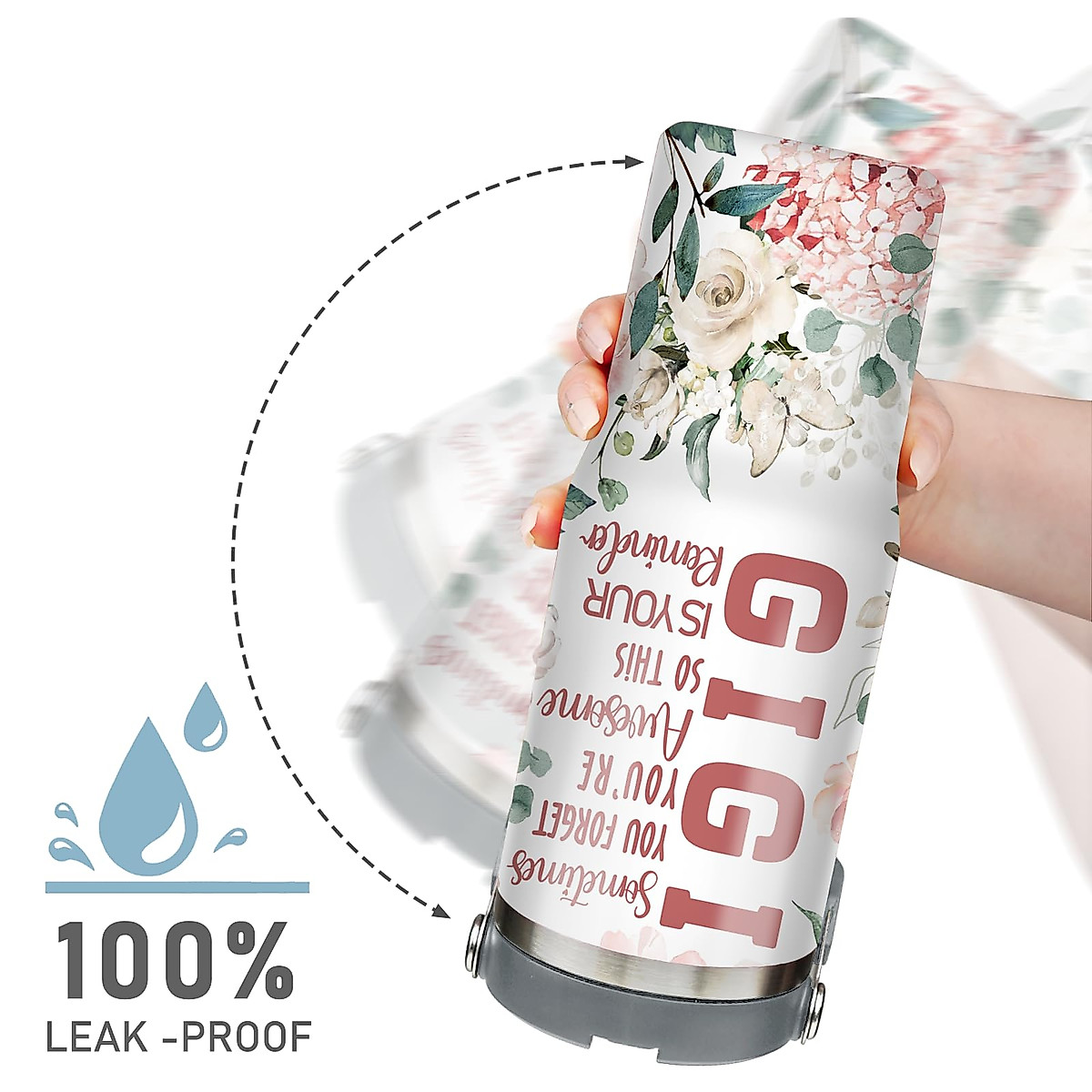 ysnifeiw 30oz Grandma Tumbler with Handle and Straw, Stainless Steel Insulated Nana Cup with Top Handle and Lid, Grandma Coofee Mug Christmas Birthday Gifts for Grammy/Gigi/Mimi