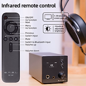 S.M.S.L Upgraded M300SE HiFi Headphone Amplifier, 2PCS of CS43131 MQA Audio DAC, USB/Optical/Coaxial/Bluetooth Input DSD MQA XMOS Balanced XLR Output THD+N 0.00013% with Remote Control