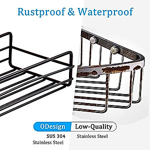 GIVIMO Adhesive Shower Caddy No Drilling Shower Shelves Wall Mounted Bath Shower Organizer Black Bathroom Shower Rack Perfect Shower Caddy Shelf for Your Daily Use