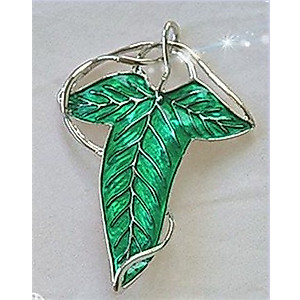 Elven Cloak Leaf Clasp Costume Accessory, Enamel Pins Brooch for Women Men Suit Pendant Necklace ,Cloak Clasp Brooches Cosplay Jewelry