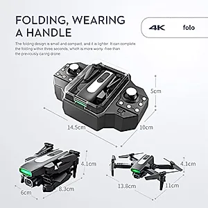 Hedgx Mini WiFi FPV Drone With 4K HD Dual Camera Altitude Hold Mode Foldable RC Drone Quadcopter Circle Fly, Route Fly, Altitude Hold, Headless Mode, Gift for Family