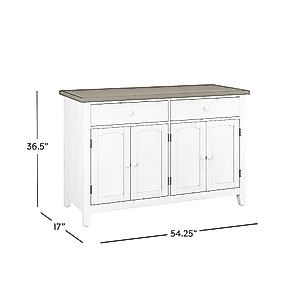 Hillsdale Furniture Hillsdale Clarion Server Distressed Gray/Sea White