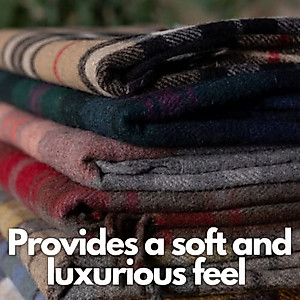 The Scotland Kilt Company Border Tweeds Knee Travel Rug Blanket Wool Tartan - Camel Thomson