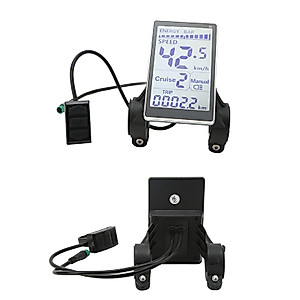 M5 Lcd Panel Screen, EBike LCD Display, Electric Bike LCD Meter 5 Pin 24V 36V 48V 60V Universal E Scooter M5 LCD Panel Screen for 31.8 22.2mm Electric Bikes