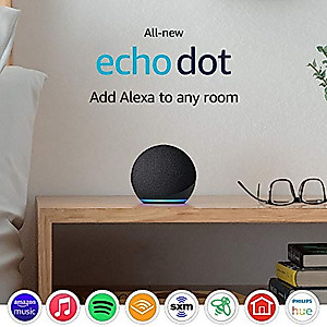 Certified Refurbished Echo Dot (4th Gen, 2020 release) | Smart speaker with Alexa | Charcoal