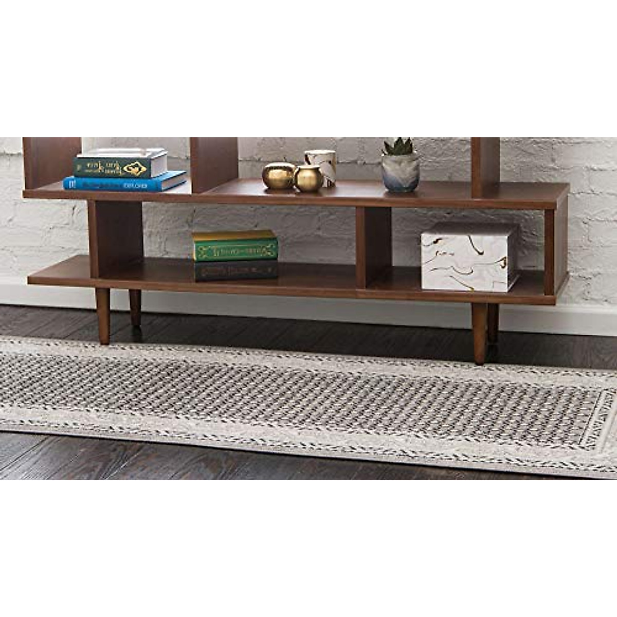 Unique Loom Williamsburg Collection Traditional Border with Dotted Center Area Rug, Runner 2' 9" x 9' 10", Gray/Beige