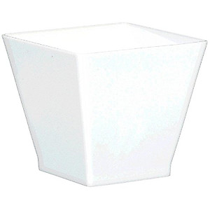 Amscan Tableware Plastic Mini Cubes, 2 oz, White