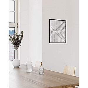 HAUS AND HUES Neutral Wall Art Geometric Wall Art Prints Scandinavian Modern Line Art Wall Decor Mid Century Modern Art Print Abstract for Living Room Modern Lines on Lines (Unframed 16x20)