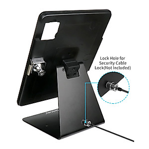 CarrieCathy Desktop Anti-Theft Security Kiosk POS Stand Holder Enclosure for 2022 2021 2020 iPad Pro 11", 10.9" 2022 iPad Air 5, 2020 iPad Air 4, Flip & Rotate