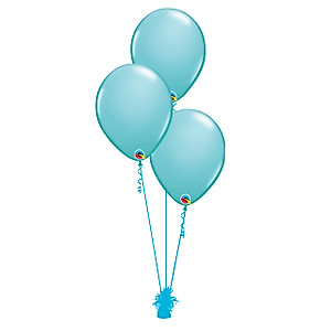 Qualatex 78079 Caribbean Blue 11"/ 11-inch Round Latex Party Balloons (Pack of 25)
